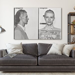 David Bowie Prison Mug Shots Canvas Wall Art Print | Iconic Posters ...