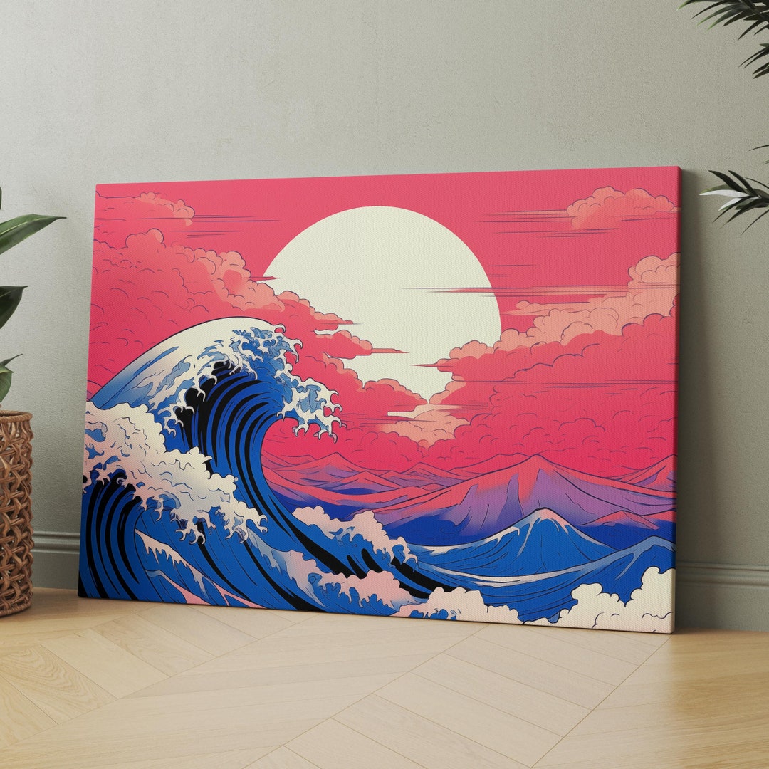 The Great Wave | Canvas Wall Art Print | Iconic Posters Prints ...
