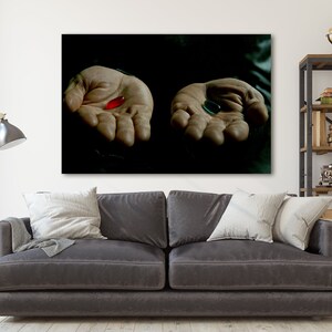 The Matrix Morpheus Red Pill Blue Pill | Canvas Wall Art | Iconic ...