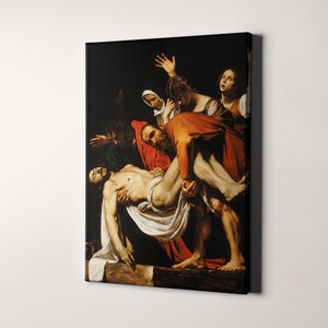 The Entombment of Christ by Caravaggio Canvas Wall Art Print | Iconic ...