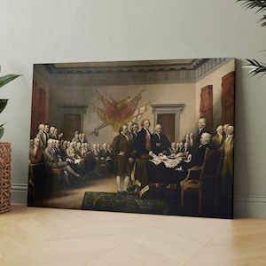 Signing the Declaration of Independence by John Trumbull | Canvas Wall ...