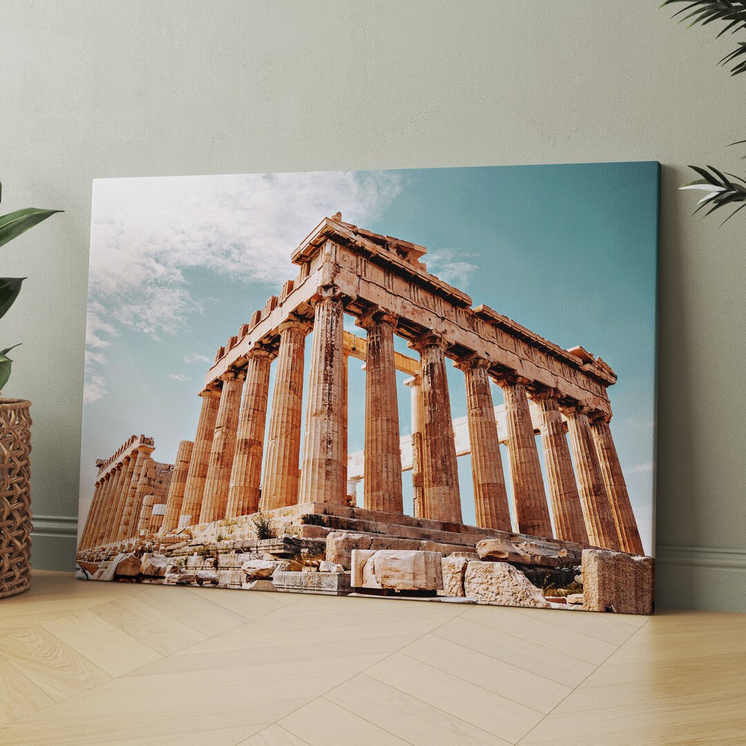The Parthenon Acropolis, Athens Greece | Canvas Wall Art Print | Iconic Posters Prints Paintings ...