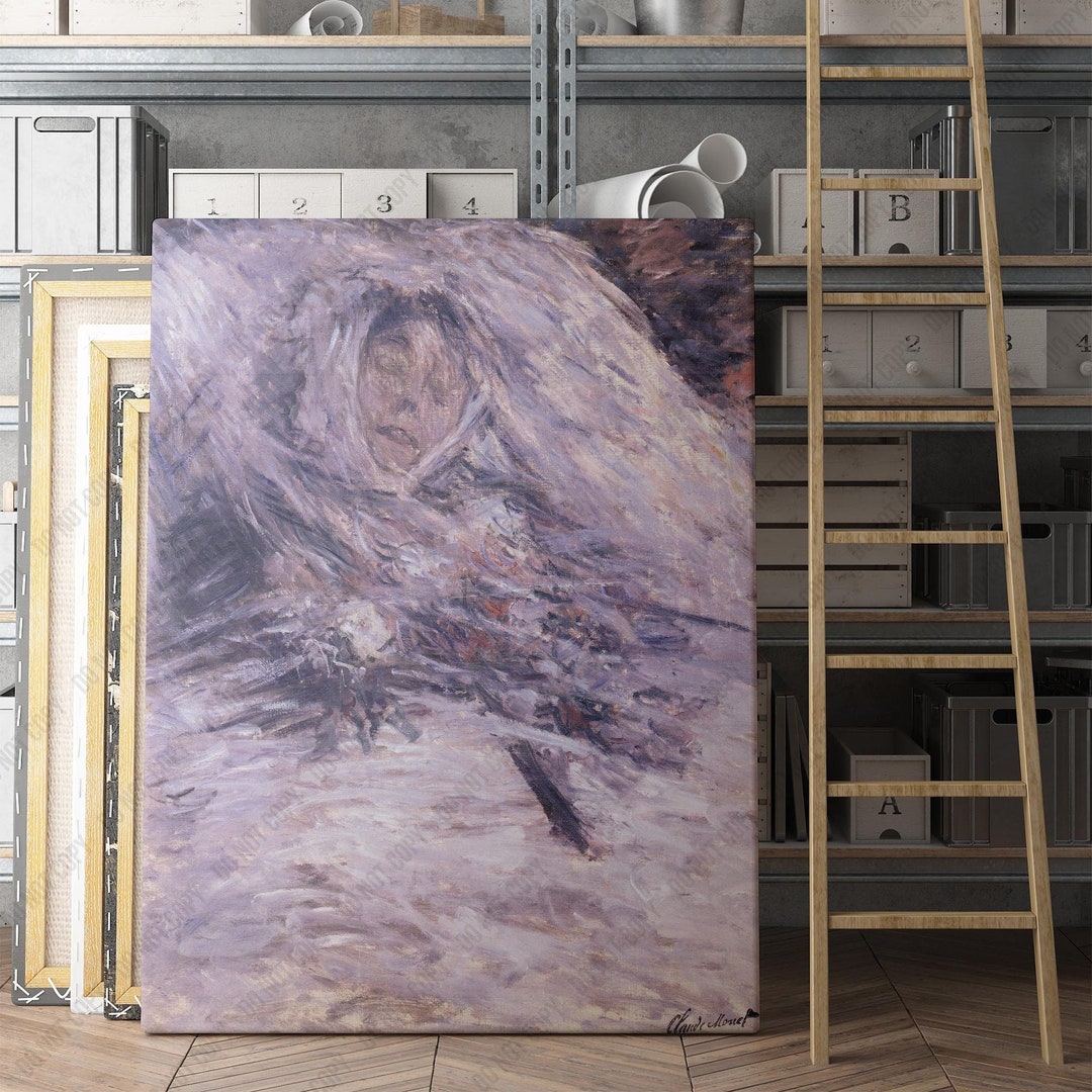 Camille Monet on Her Deathbed 1879 by Claude Monet Canvas Wall Art ...