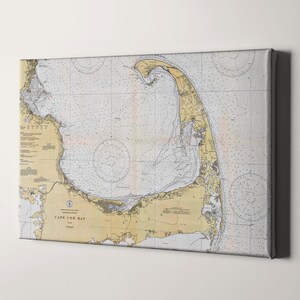 Map of Cape Cod Bay | Canvas Wall Art Print | Iconic Posters Prints ...