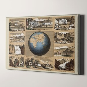 Map of the World (1863) by Samuel Augustus Mitchell | Canvas Wall Art ...