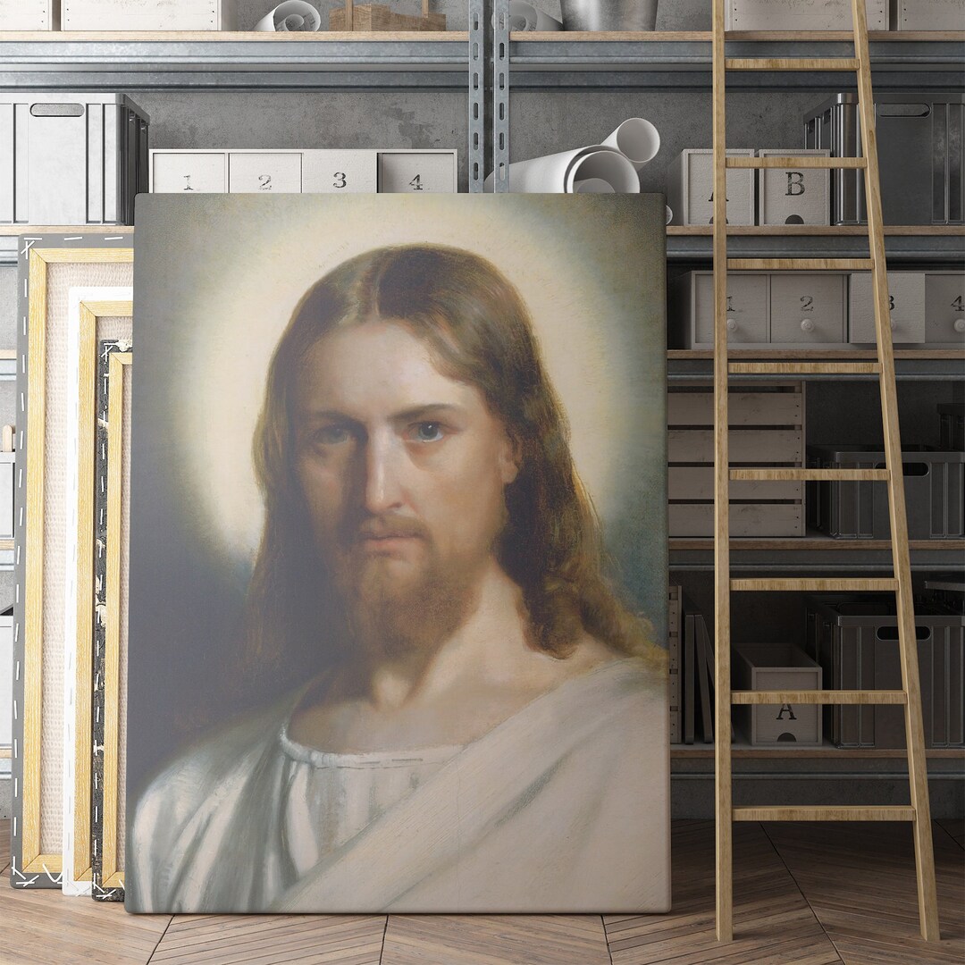 Jesus Christ Portrait by Carl Bloch Canvas Wall Art Print | Iconic ...