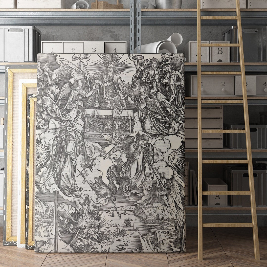 The Seven Angels With the Trumpets Canvas Wall Art Print | Iconic ...