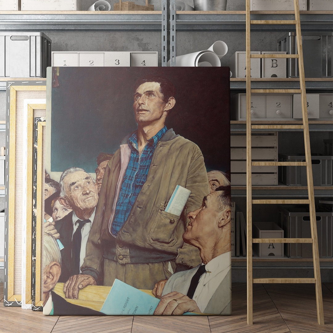 Norman Rockwell Freedom of Speech | Canvas Wall Art | Iconic Posters ...