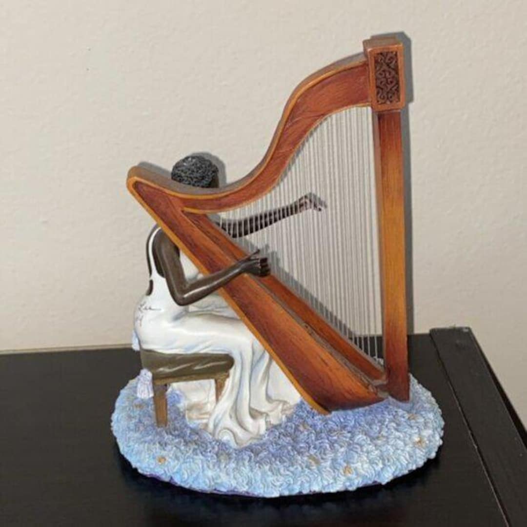 Annie Lee Figurine: Melody Harp Player - Etsy