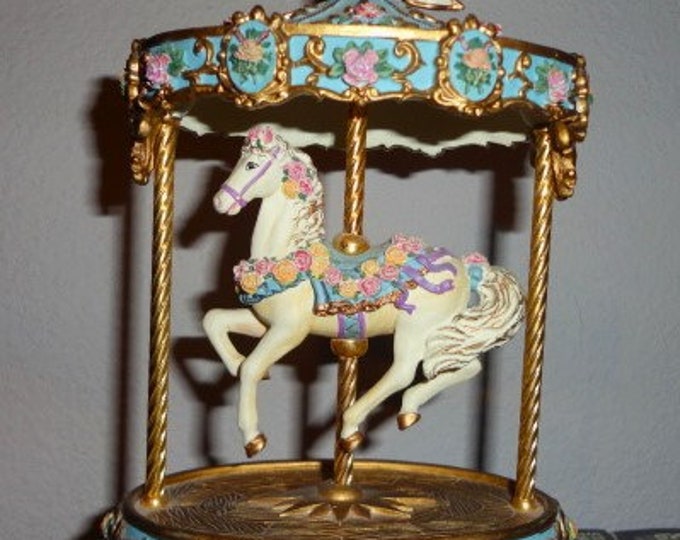 The Carousel Rose Musical Sculpture Hand Painted - Etsy