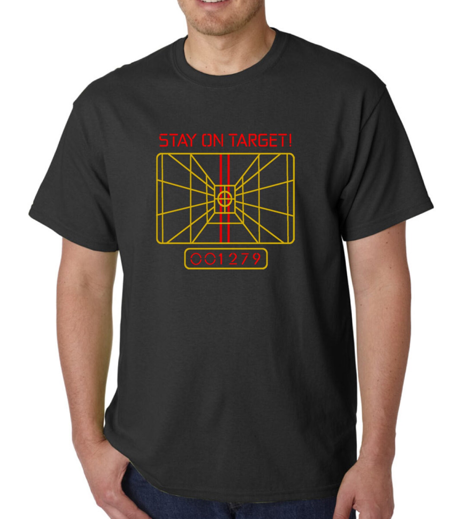 Stay on Target T-shirt X-WING COMPUTER // Star Wars Quote Geek Funny ...