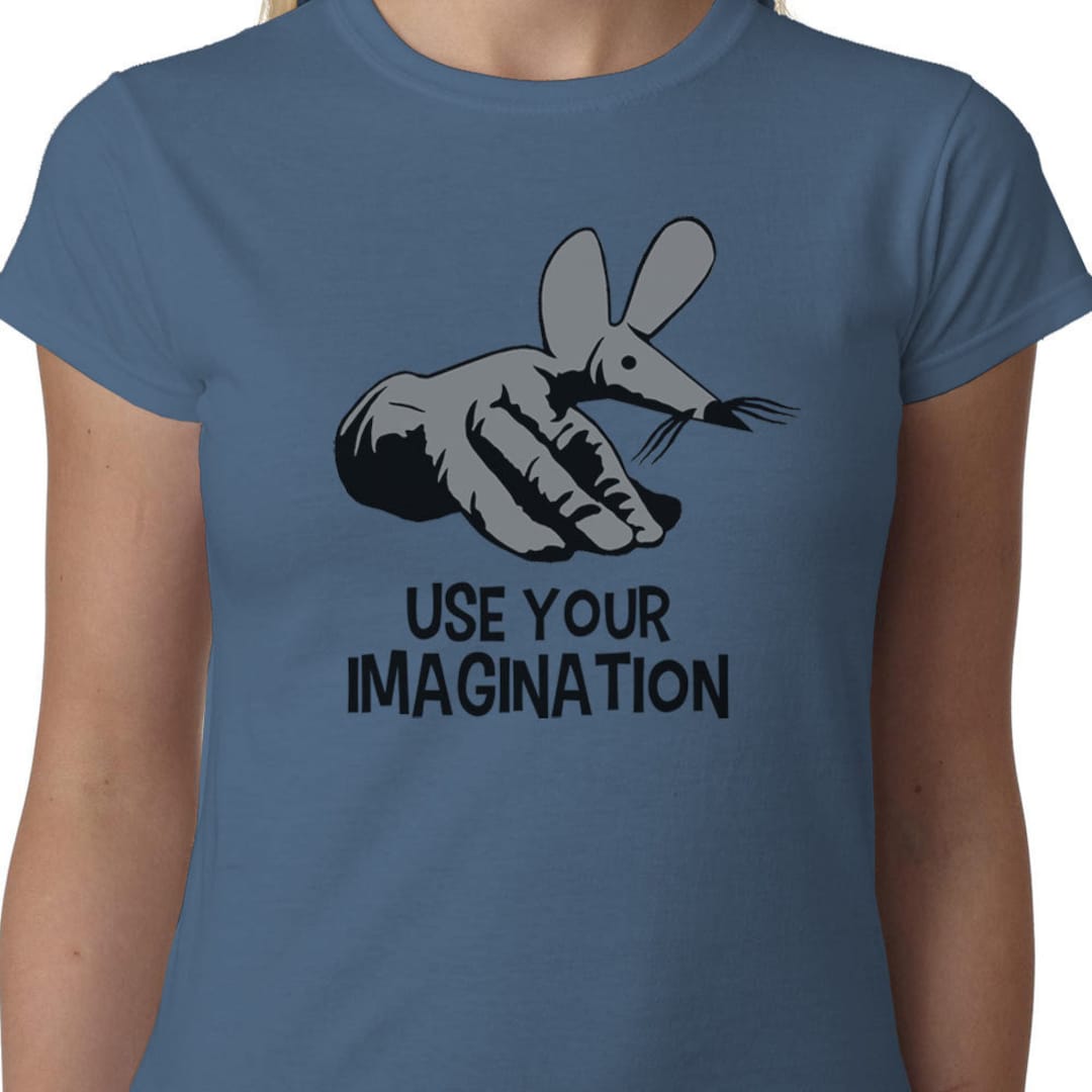 Use Your Imagination Ladies T-shirt (FINGERMOUSE FINGERBOBS 70's 80's ...