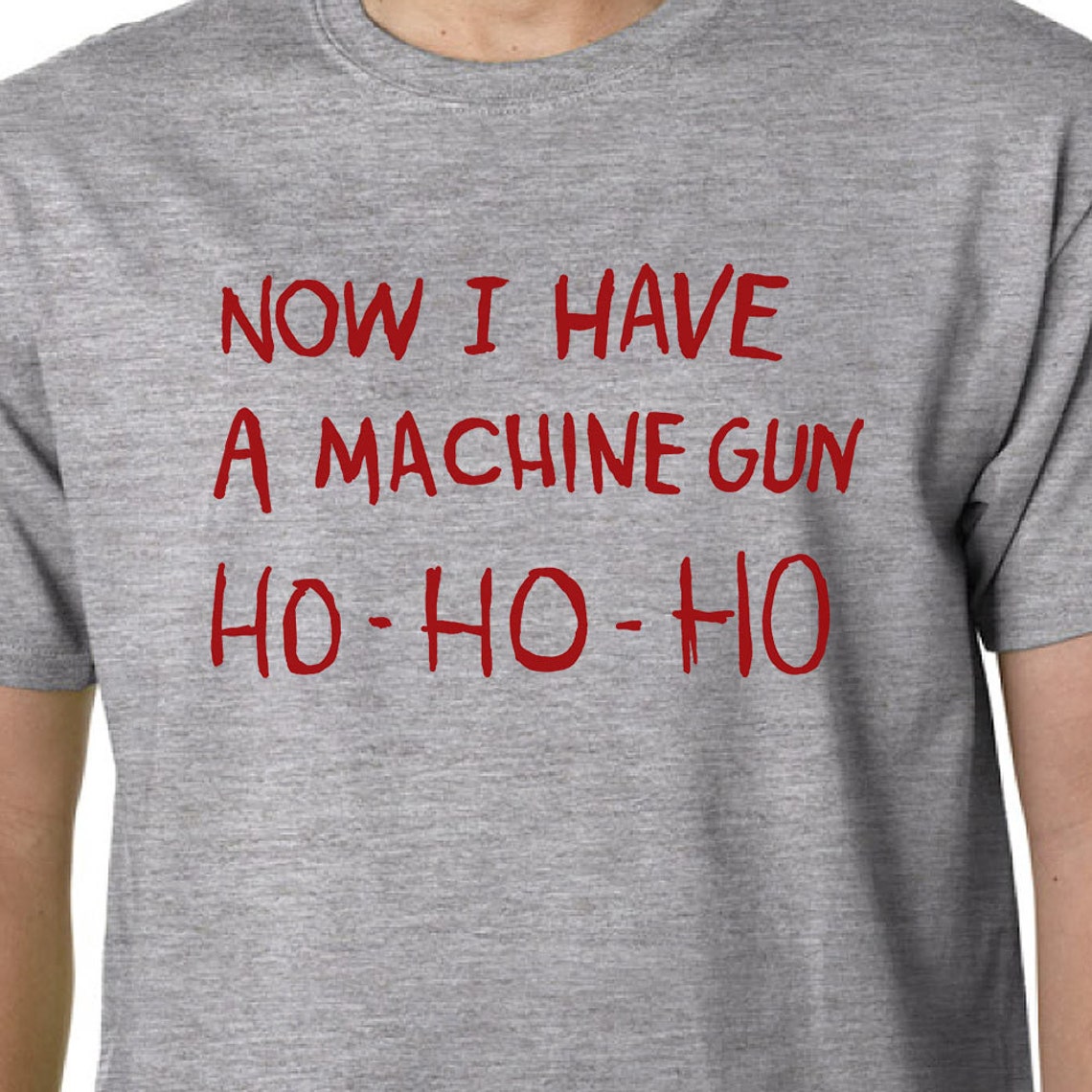 HO-HO-HO Now I Have A Machine Gun T-shirt // Die Hard Christmas Xmas ...