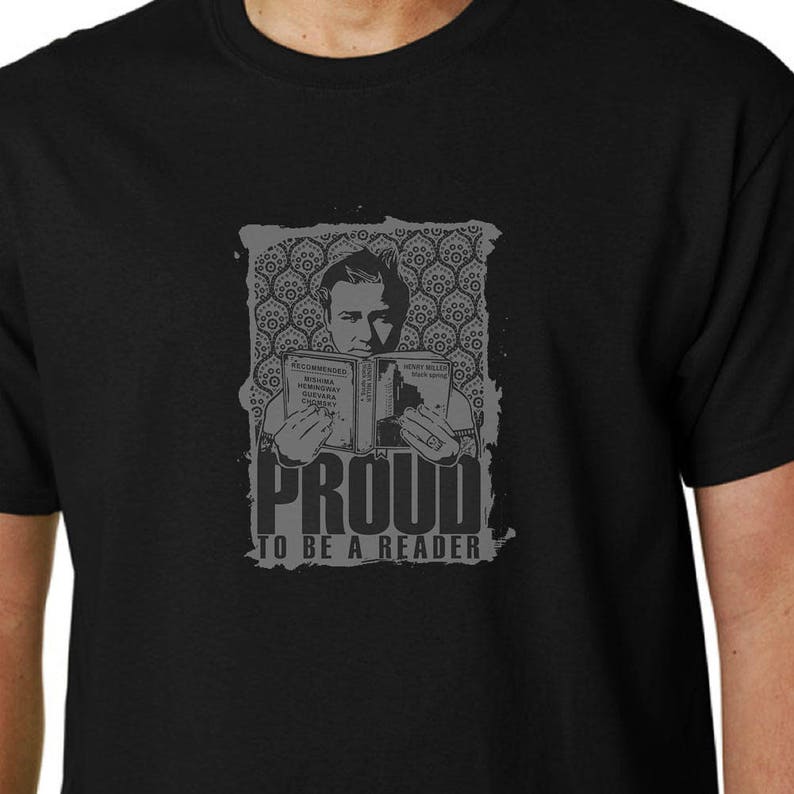 Bill Hicks T-shirt - Proud to Be A Reader - PRYOR CARLIN STANHOPE - Etsy