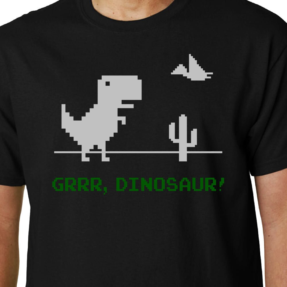 Grrr, Dinosaur! T-shirt // Jurassic T-rex Dino Game Geek Funny Slogan ...