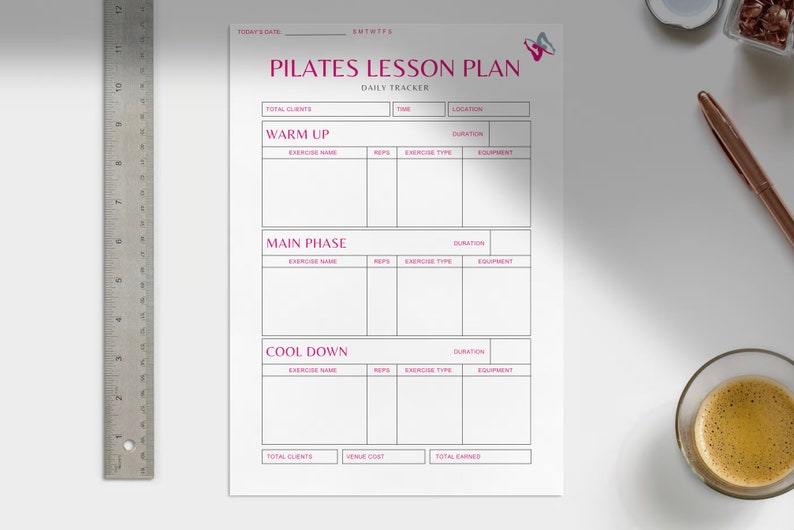 Pilates Lesson Planner- Plan the Best Pilates Classes - Etsy