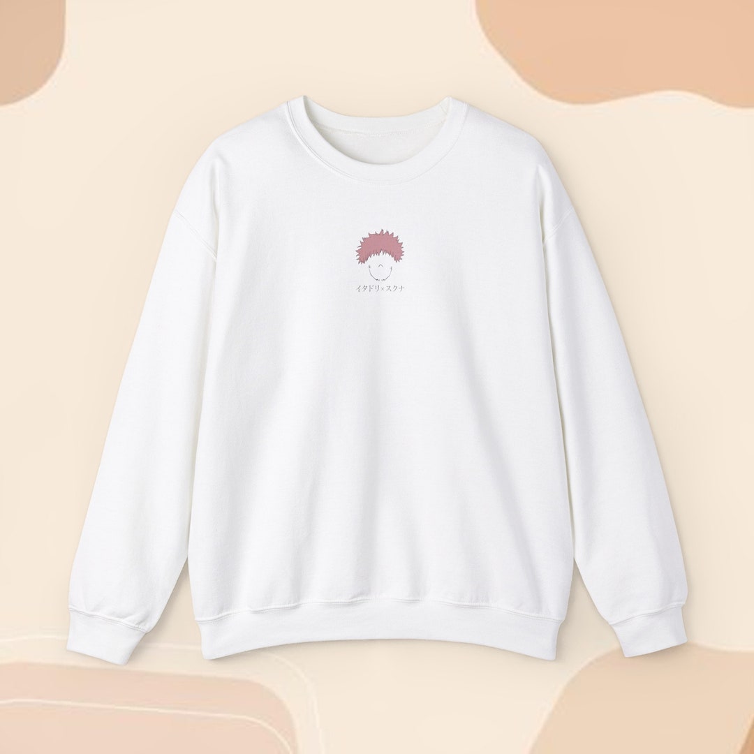 Yuji JJK Jujutsu Anime Inspired Heavyweight Streetwear Crewneck ...