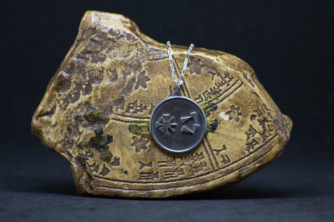 Shamash Talisman: Silver Cuneiform Pendant With Sterling Silver Chain ...