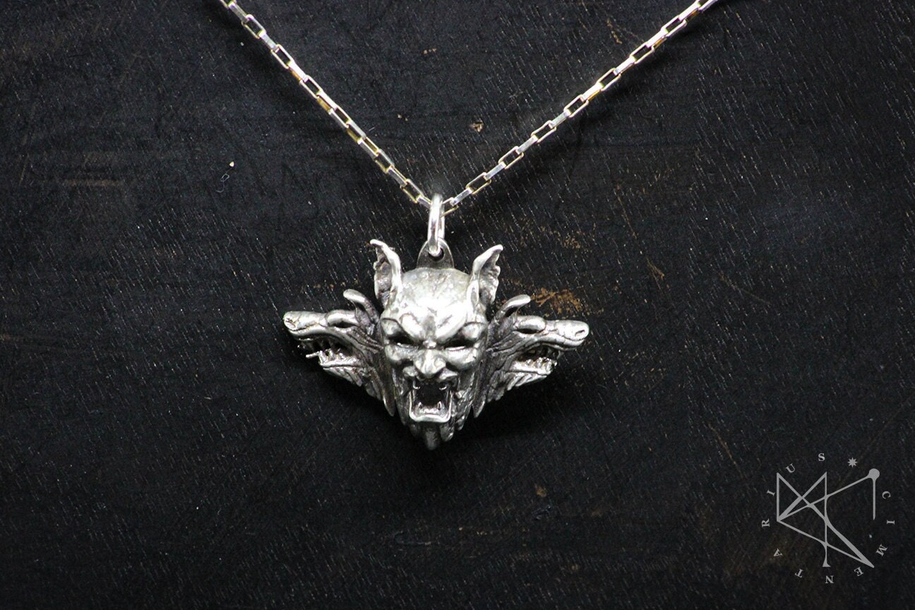 Dracula Pendant: Sterling Silver Vampire Jewelry, 18" Chain - Etsy