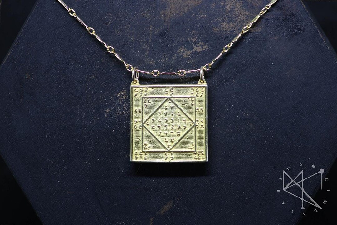 Gold Vermeil Enochian Lamen Pendant: Angelical Magick - Etsy
