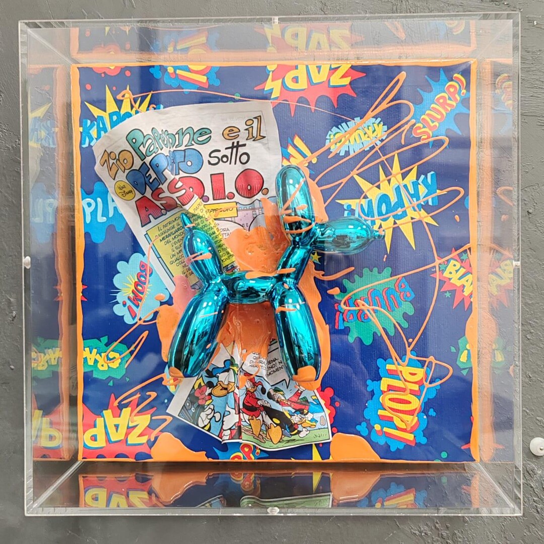 Fake! Zap, Pop Art Painting With Collage of Vintage Comics and Resin ...
