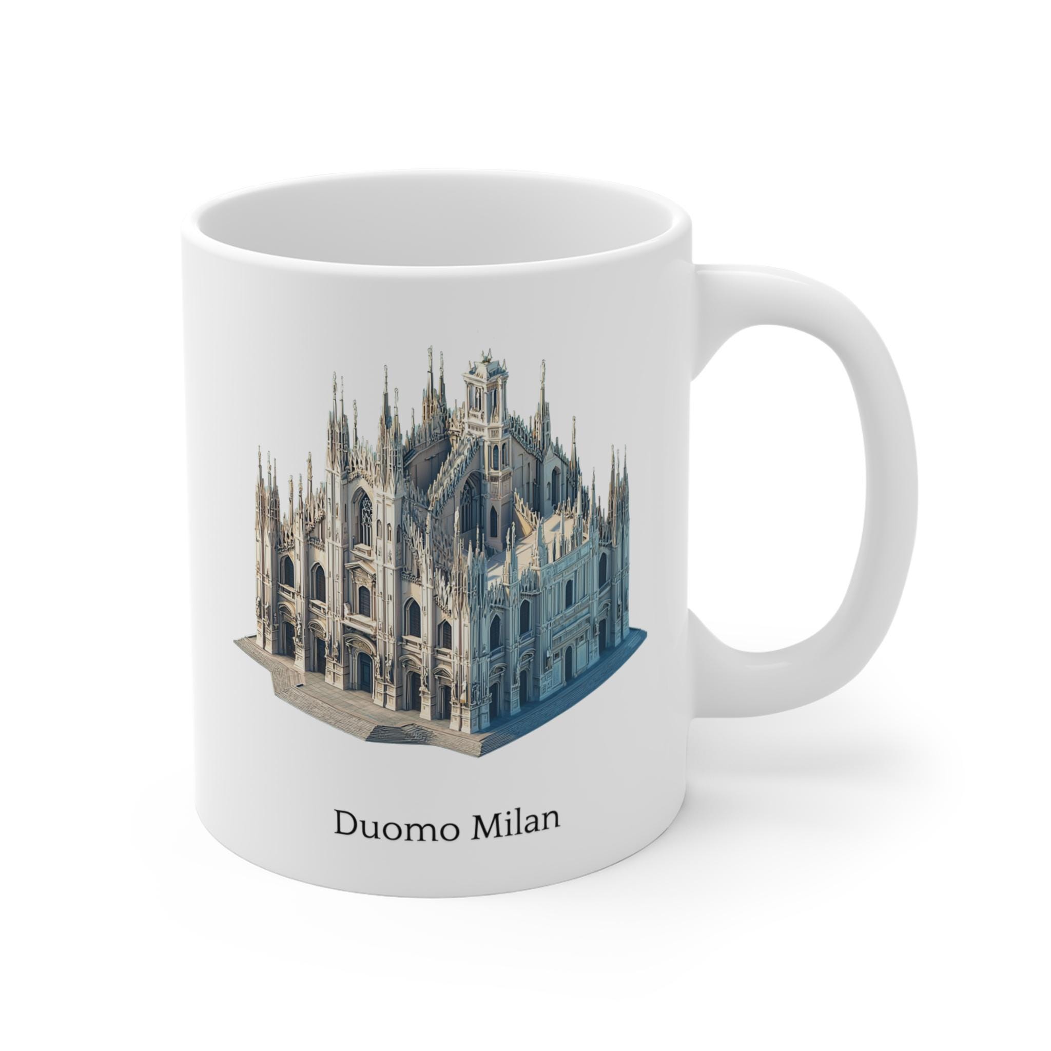 Duomo Milan 3d Isometric Landscape Mug Popular Structures Italy White ...