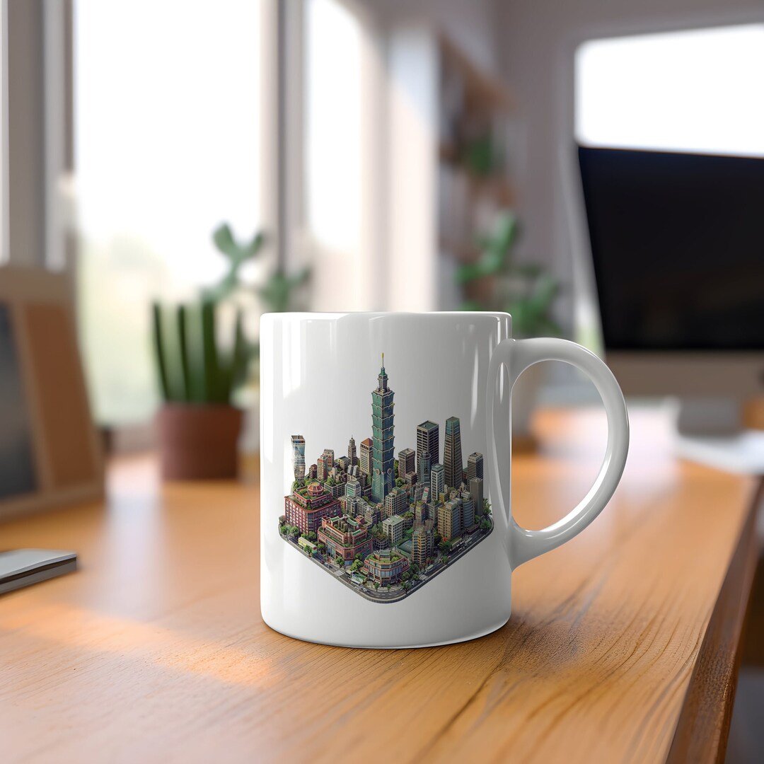 Taipei Mug Isometric 3D Illustration Mug Taiwan 3D Landscape Popular ...