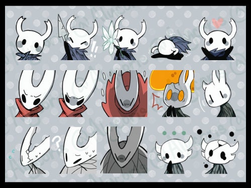 Hollow Knight Emote Set - Hallownest Edition - Etsy