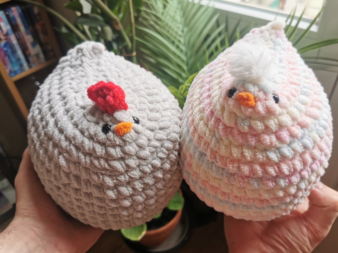 Large Crochet Crested Hen Soft Toy - Etsy