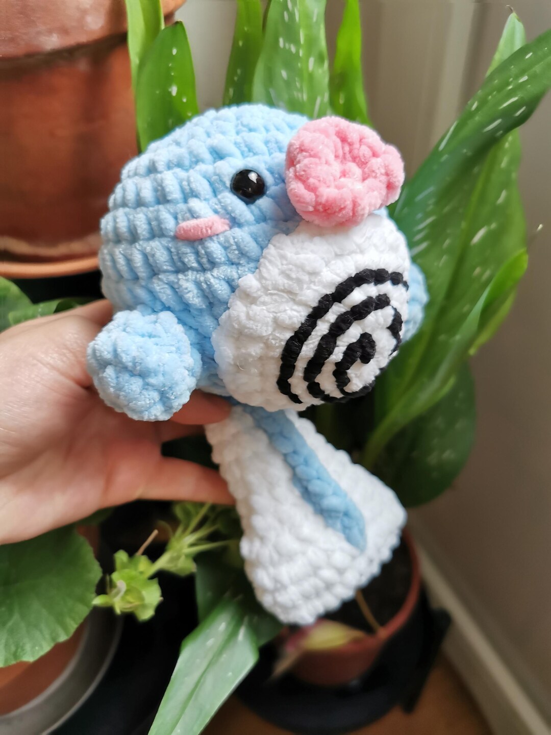Cute Crocheted Poliwag Pokémon Plush, Soft Plush, Cute Plush Toy to ...