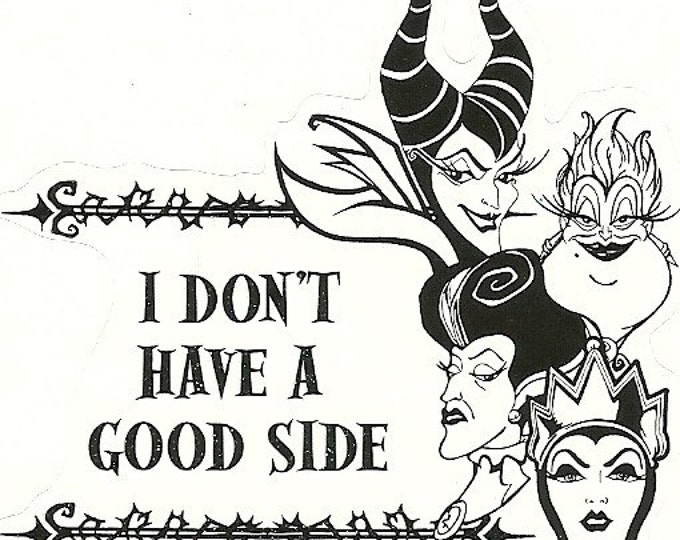 DISNEY EVIL BAD GIRL WITCHES QUEENS DECALS STICKERS - Etsy