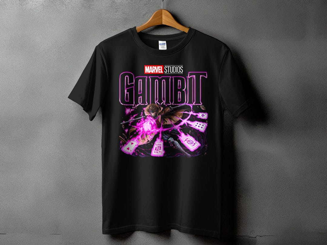 Marvel Studios Gambit T-shirt, Gambit Superhero Graphic Tee, Marvel Fan ...