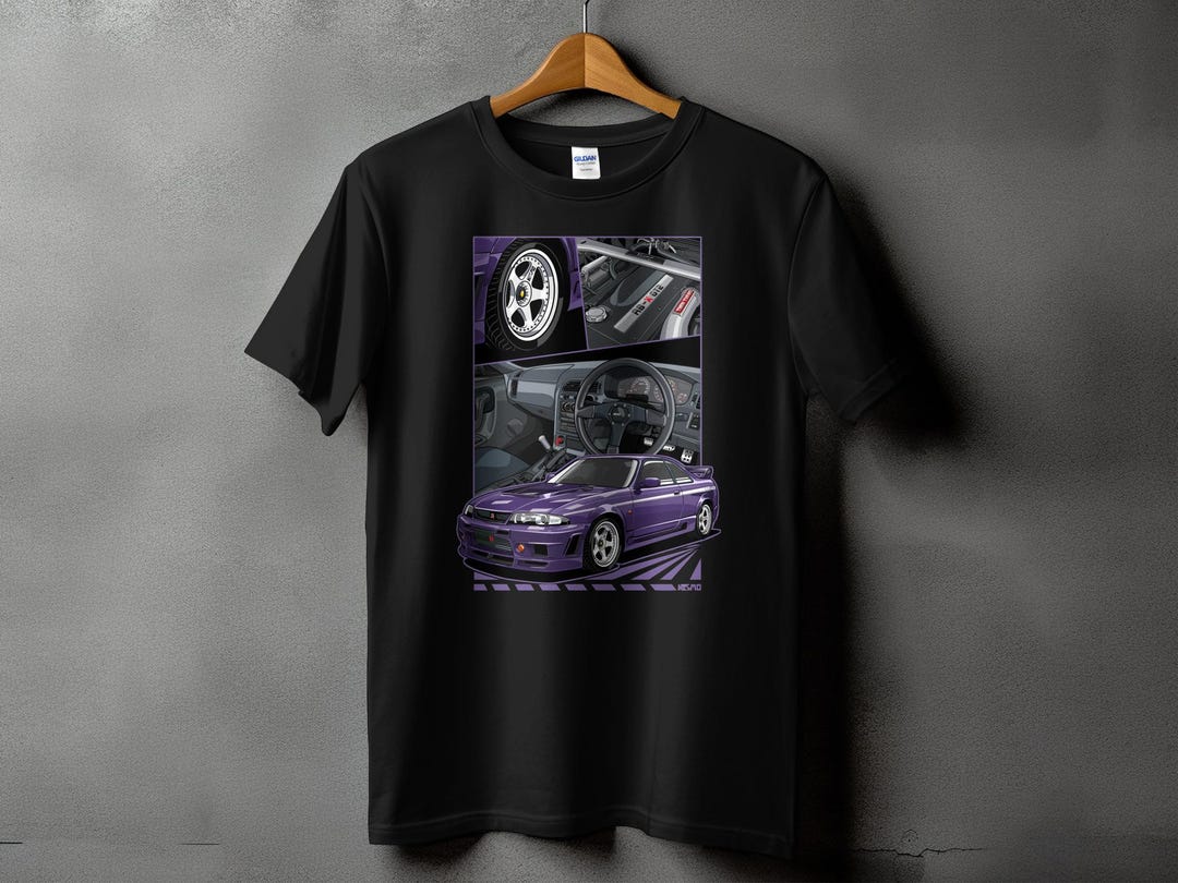 Nissan Skyline GT-R R33 T-shirt, JDM Car Enthusiast Shirt, Classic ...