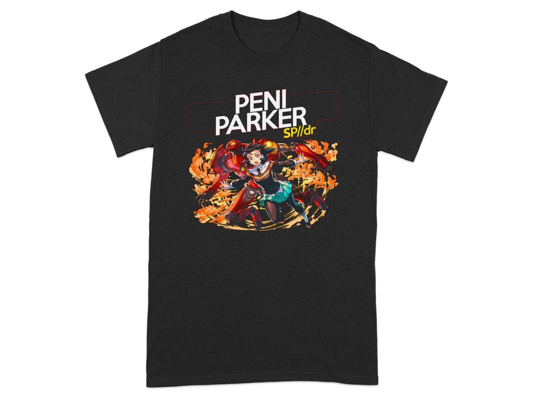 Anime Girl and Robot Graphic T-shirt, Colorful Anime Character Art Tee ...