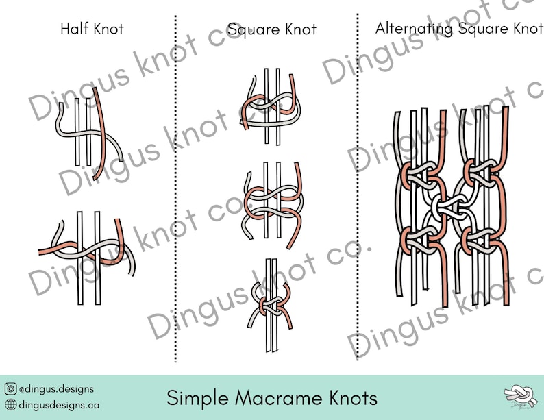 Macramé Knot Guide: Essential Knots for Every Crafter (digitally ...