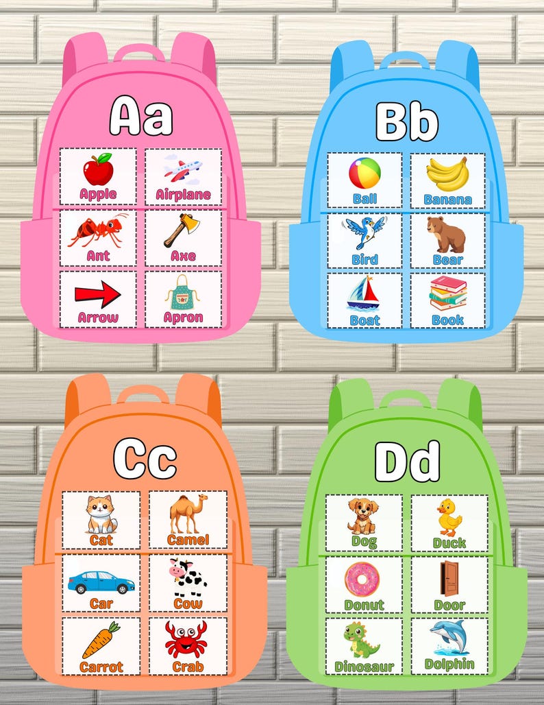 ABC Matching Activity for Kids, Alphabet Busy Book, Preschool Learning ...
