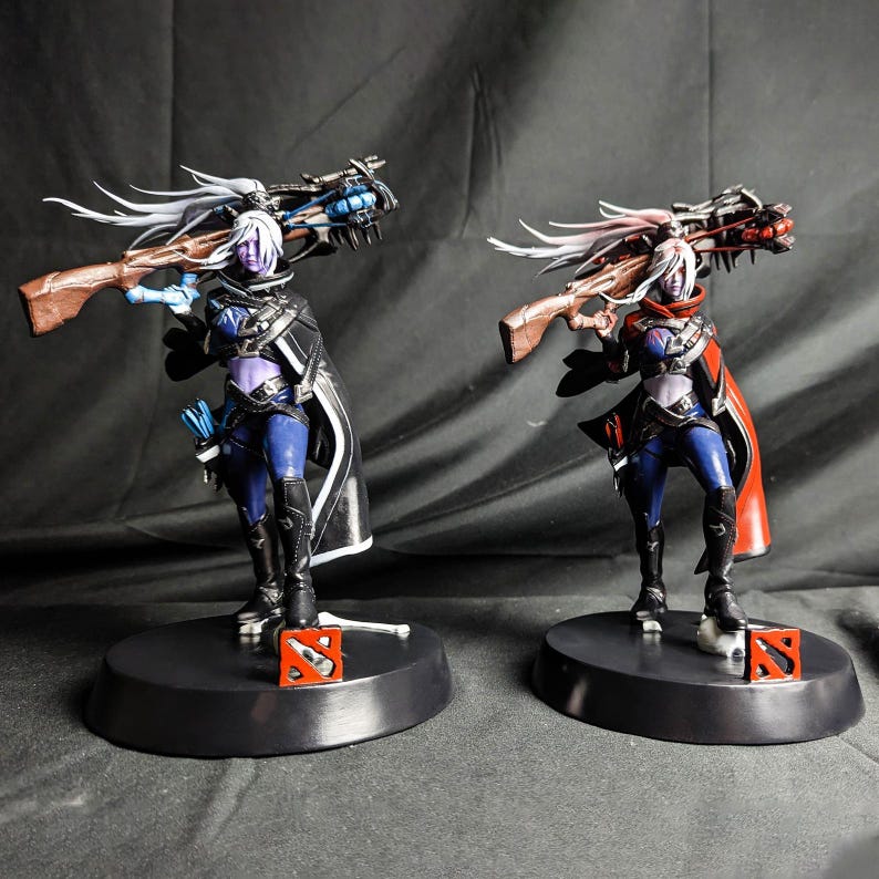Drow Ranger Arcana Dota 2 Hand Painted High Quality Art Figure Statue ...