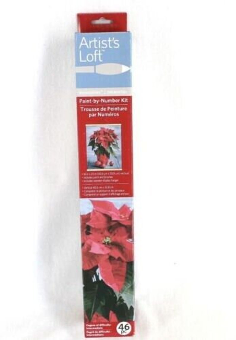 Artists Loft Paint by Number Kit Poinsettia Intermediate Difficulty 16 ...