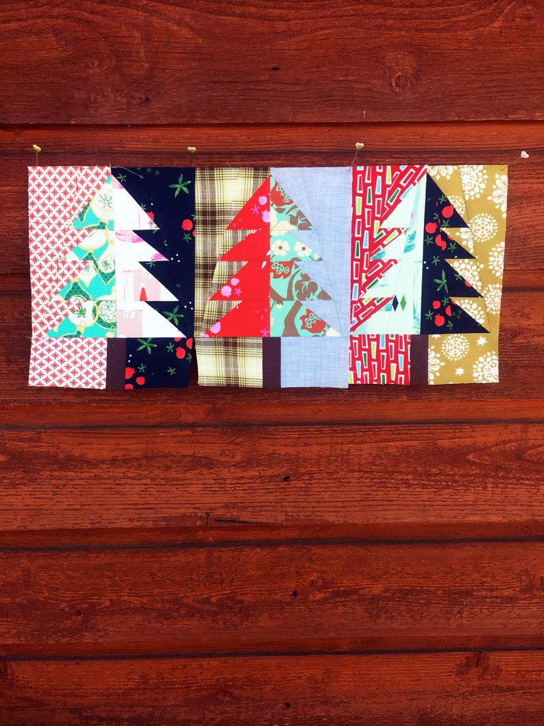 Colorblock Tree Pattern - Etsy