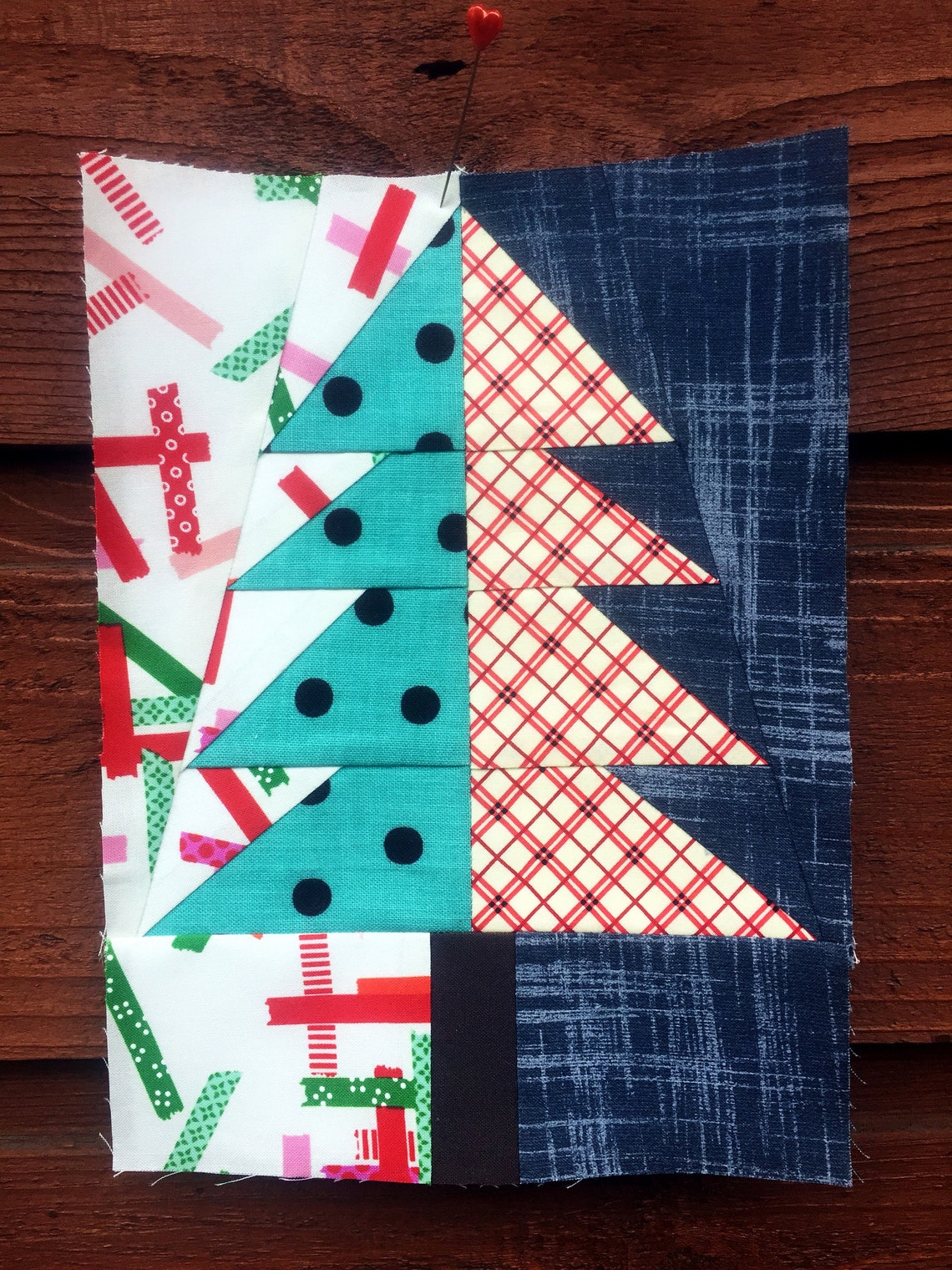 Colorblock Tree Pattern - Etsy