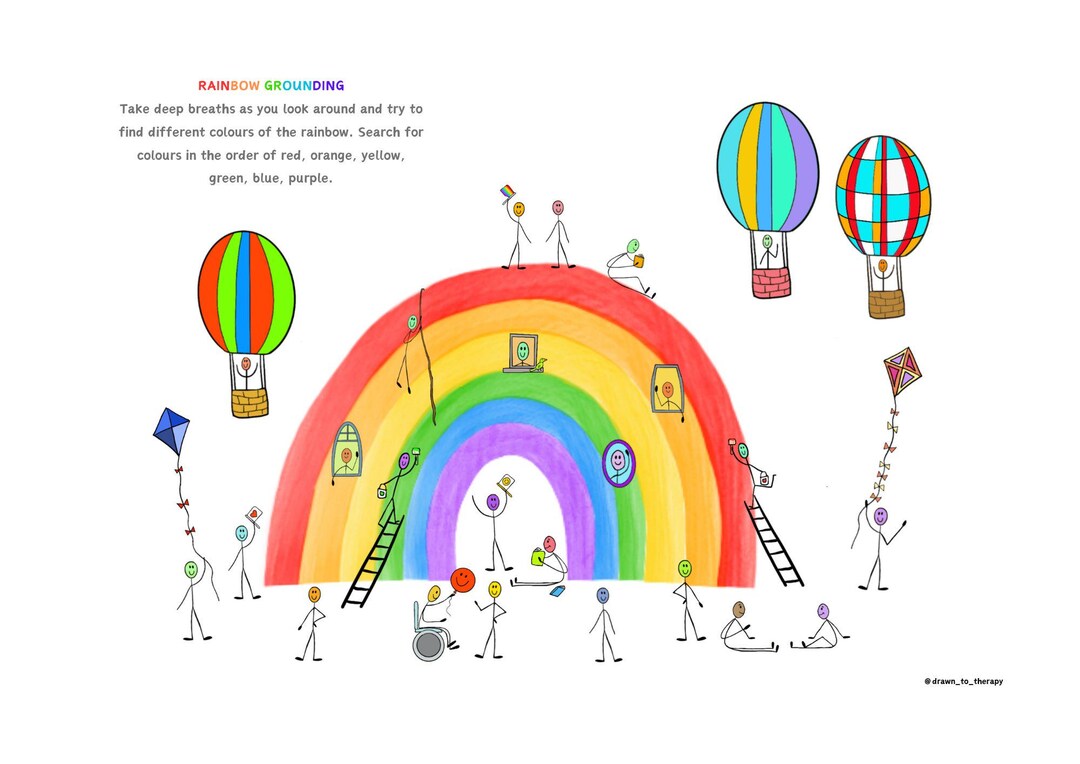 Rainbow Grounding, Emotion Regulation, Self Regulation, Calming, Mental ...