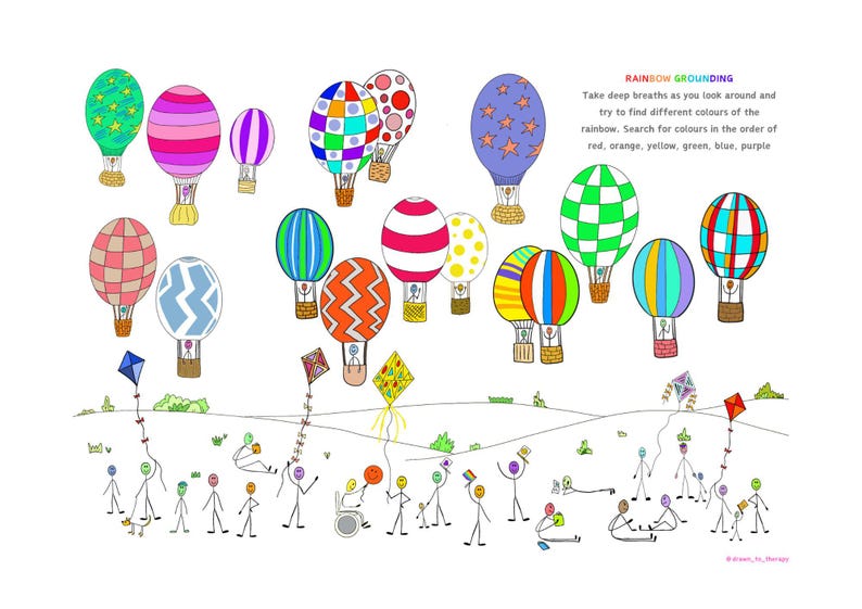Rainbow Grounding, Emotion Regulation, Self Regulation, Calming, Mental ...