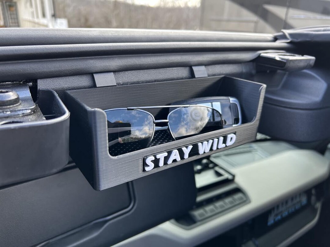 BRONCO Custom Over Visor Storage Bin - Sunglass Holder Customizable ...