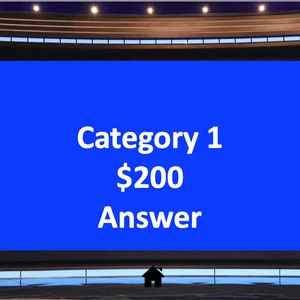 Jeopardy Game - Etsy