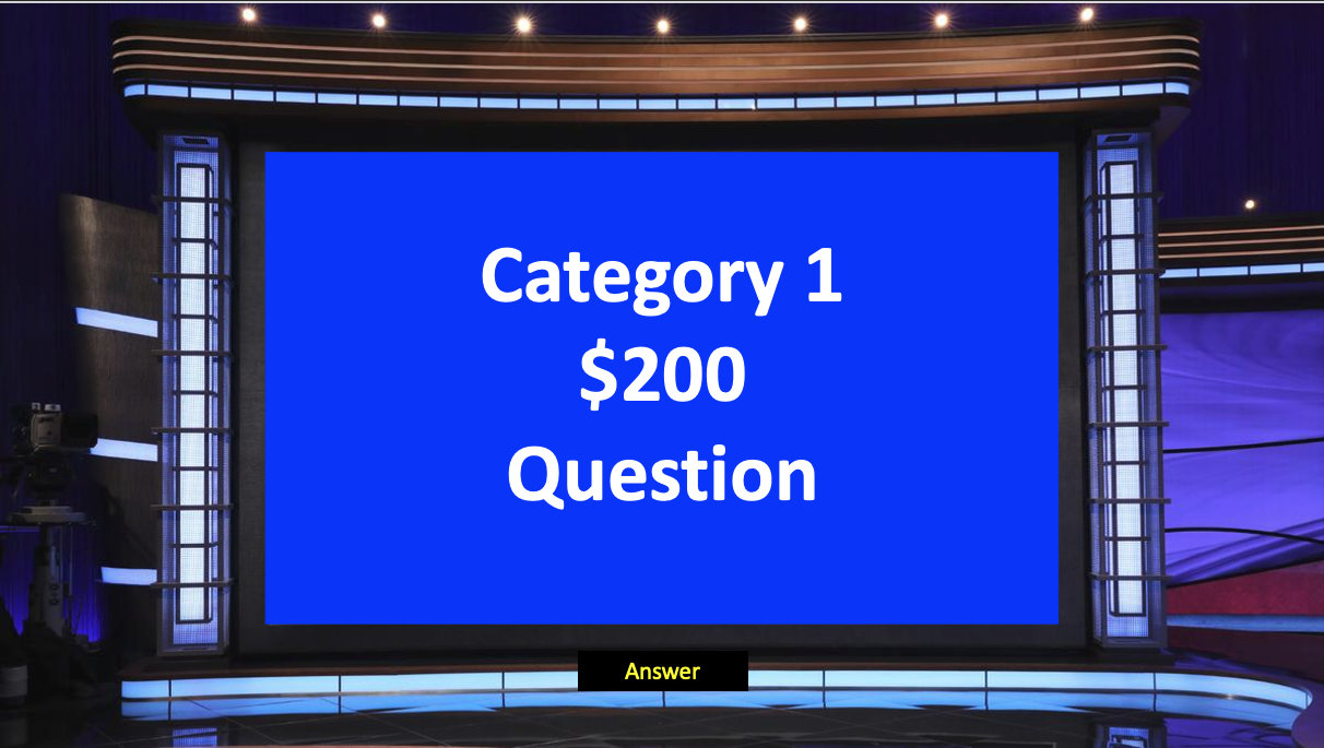 Jeopardy Game - Etsy