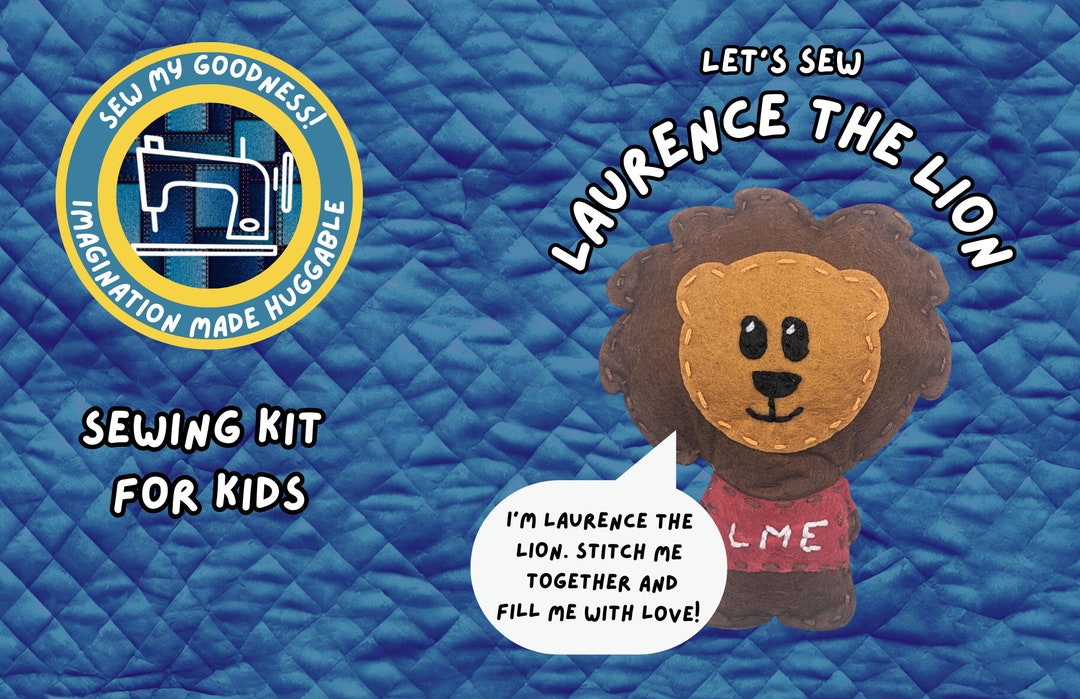 Laurence the Lion Complete Hand Sewing Kit for Kids - Etsy