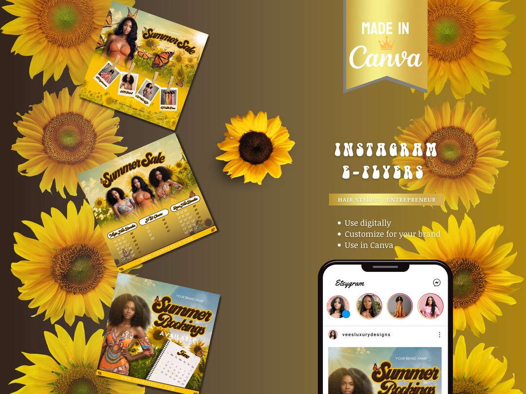 Social Media Posts DIY Flyer Template Design Instagram Post Hair Flyers ...