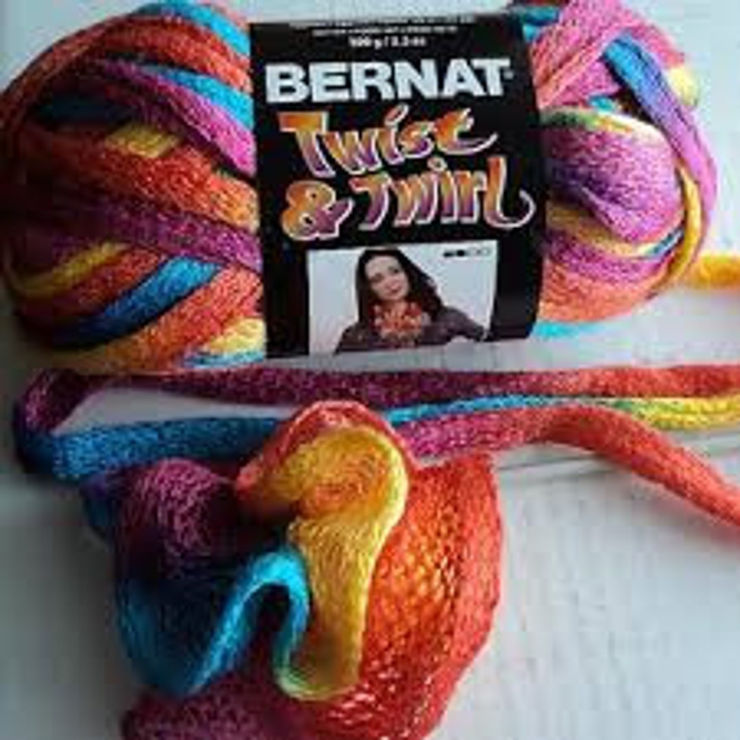 Bernat Twist & Twirl Yarn CIRCUS JAZZBERRY Desert BLUE New Full Skeins ...