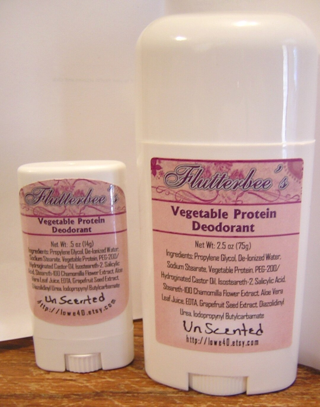 Natural Deodorant FULL Size UNSCENTED Vegan Colorless, Vegetable ...