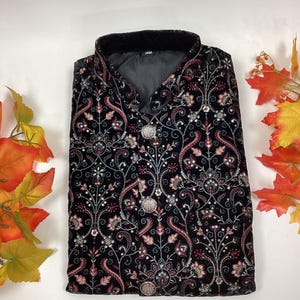 Men’s Nehru Jacket | Ethnic Indian Velvet Outfit | Traditional Men’s ...